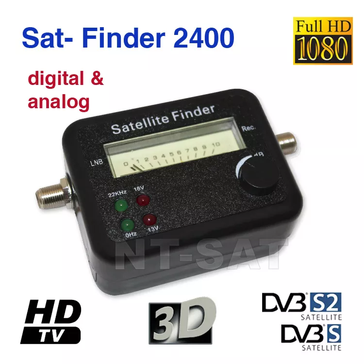PROFI Satfinder SAT Finder Messgerät SF 2400 digital & analog LNB mit F ...